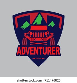 Adventure Car Design Template Stock Vector (Royalty Free) 711496825 ...