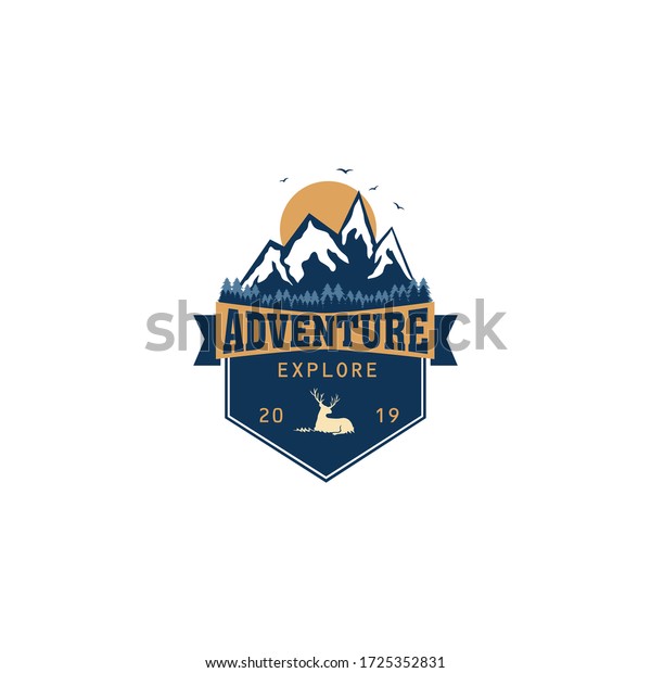 Adventure Explorer Logo Emblem Design Stock Vector (Royalty Free ...
