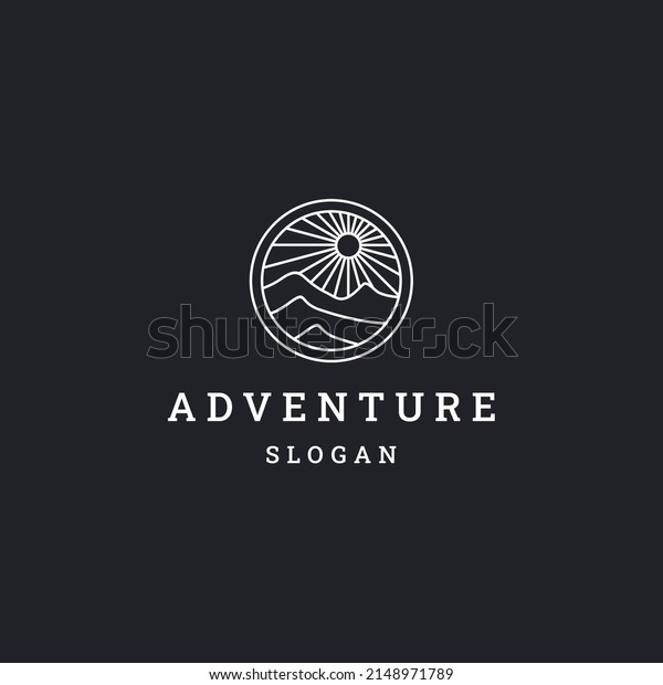 Adventure Logo Icon Flat Design Template Stock Vector (Royalty Free ...