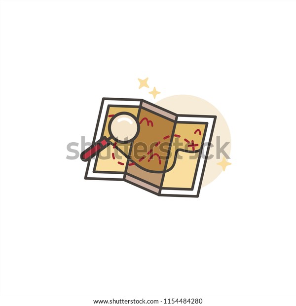 Adventure Map Pin Icon Logo Design Stock Vector (Royalty Free ...