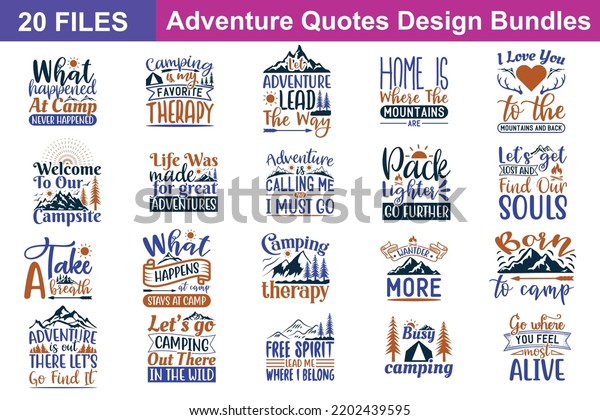 Adventure Quotes Svg Bundle Quotes About Stock Vector (Royalty Free ...