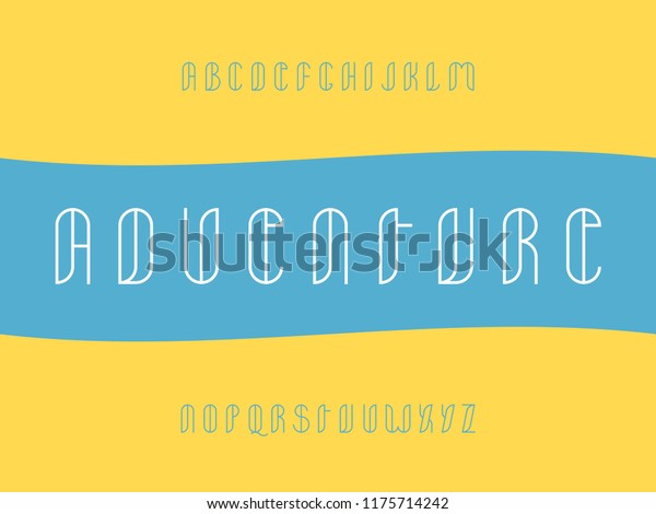 Adventure Stroke Font Vector Alphabet Letters Stock Vector (Royalty ...