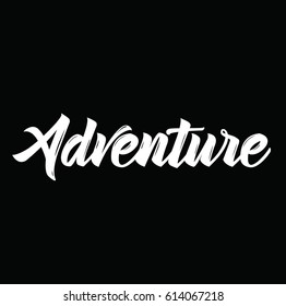 Adventure Text Design Vector Calligraphy Typography Stock Vector ...