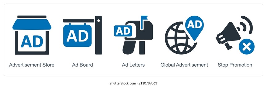 Advertisement Store Ad Board Icon Concept Stock Vector (Royalty Free ...