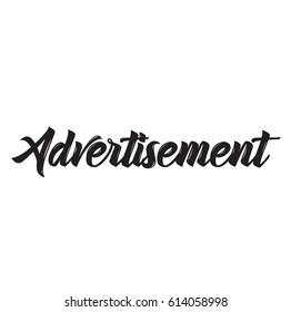 Advertisement Text Design Vector Calligraphy Typography Stock Vector ...