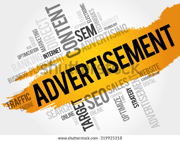 Advertisement Word Cloud Business Concept Stock Vector (Royalty Free ...
