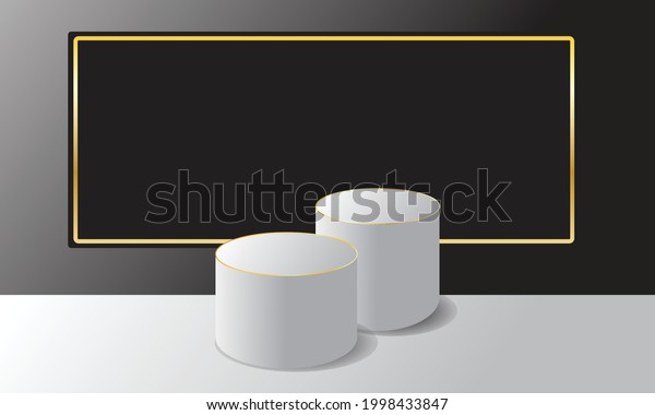 Advertising Product Display Stand Gray Circle Stock Vector (Royalty ...