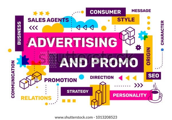 Advertising Promo Bright Concept On White Stock Vector (Royalty Free ...