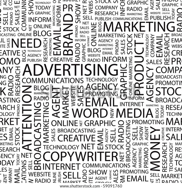 Advertising Seamless Vector Background Illustration Different Stock ...
