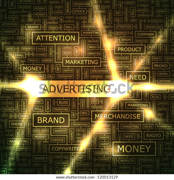 Advertising Word Collage Vector Illustration Stock Vector (Royalty Free ...