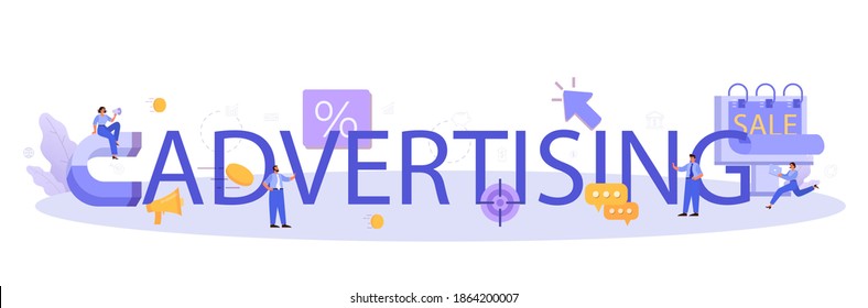 Advertsing Typographic Header Commercial Advertisement Communication ...