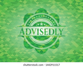 Advisedly Green Emblem Mosaic Background Vector Stock Vector (Royalty ...