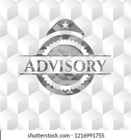 Advisory Grey Emblem Cube White Background Stock Vector (Royalty Free ...