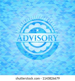 Advisory Realistic Light Blue Emblem Mosaic Stock Vector (Royalty Free ...