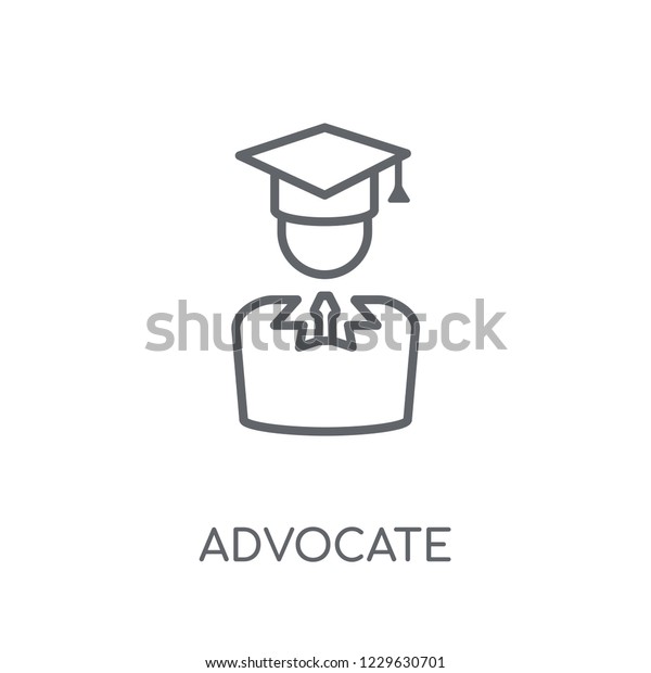 Advocate Linear Icon Modern Outline Advocate Stock Vector (Royalty Free ...