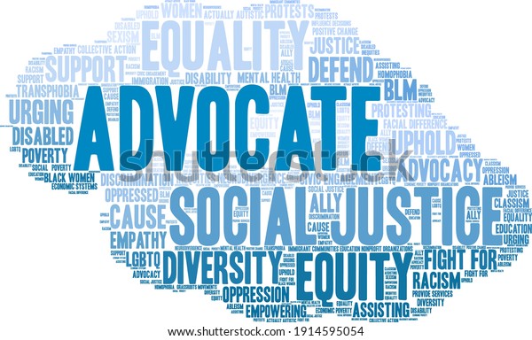 Advocate Word Cloud On White Background Stock Vector (Royalty Free ...