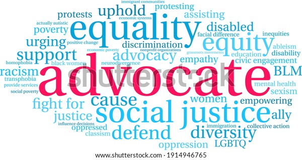 Advocate Word Cloud On White Background Stock Vector (Royalty Free ...