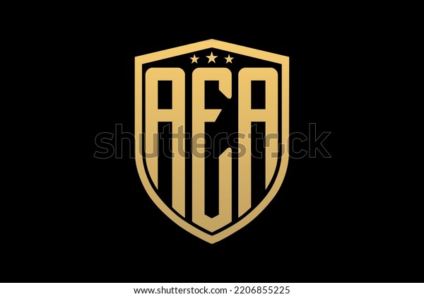 Aea Letter Logo Aea Letter Design Stock Vector (Royalty Free ...