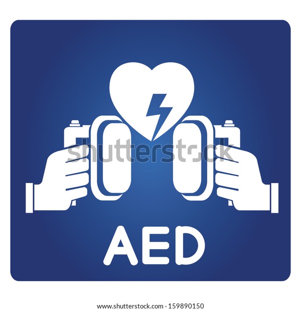 Aed Automated External Defibrillator Symbol 스톡 벡터(로열티 프리) 159890150 ...