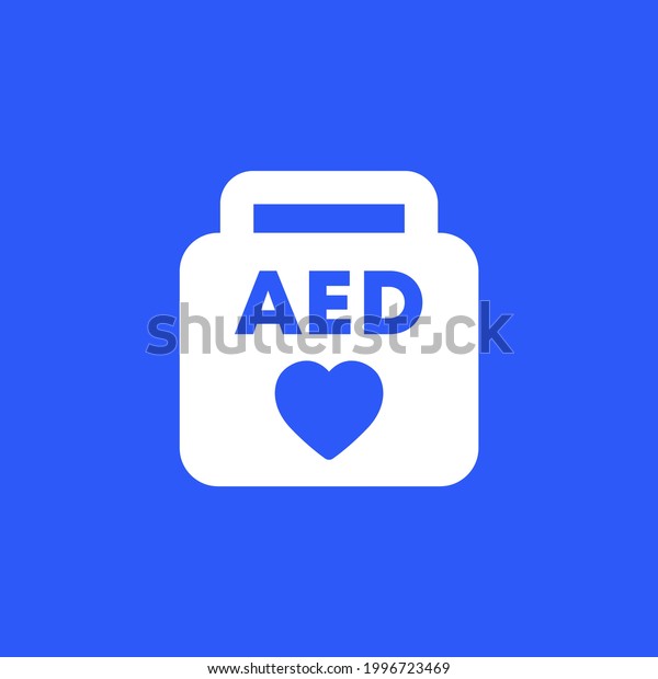 Aed Icon Automated External Defibrillator Vector Stock Vector (Royalty ...