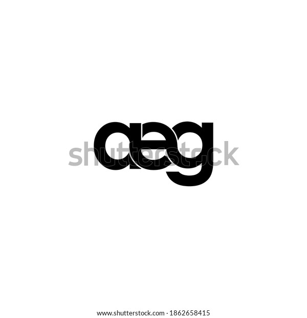 Aeg Letter Original Monogram Logo Design Stock Vector (Royalty Free ...