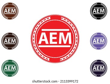 Aem Letter Logo Icon Design Stock Vector (Royalty Free) 2113399172 ...