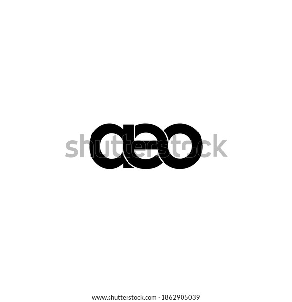Aeo Letter Original Monogram Logo Design Stock Vector (Royalty Free ...