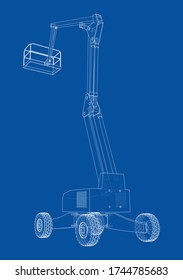 Aerial Platform Concept Outline Vector Rendering Stock Vector (Royalty ...