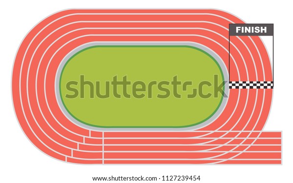Aerial View Running Track Illustration Stock Vector (Royalty Free ...