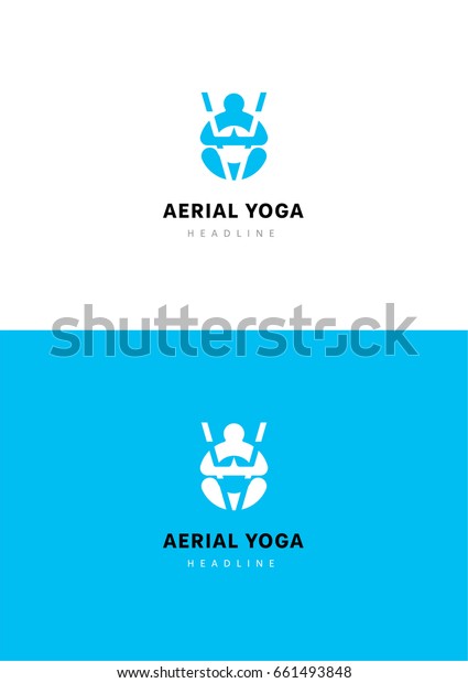 Aerial Yoga Logo Template Stock Vector (Royalty Free) 661493848 ...