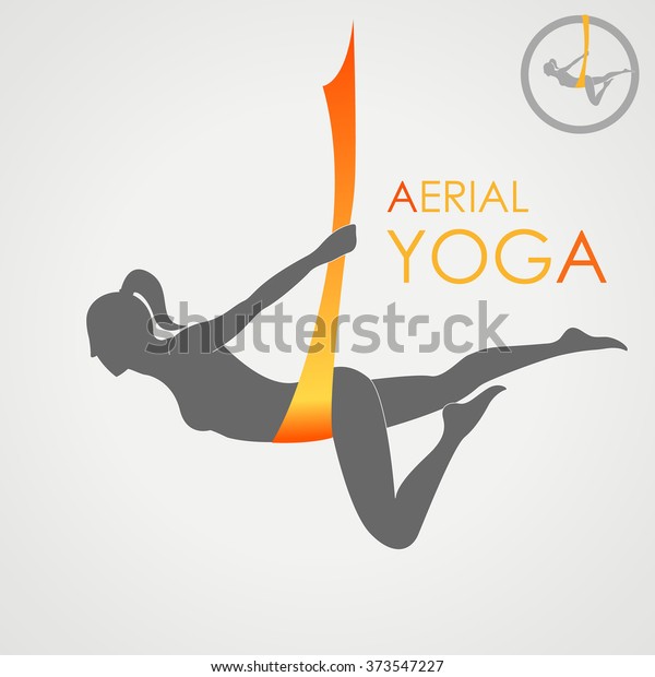 Aerial Yoga Logo Template Yoga Icon Stock Vector (Royalty Free ...