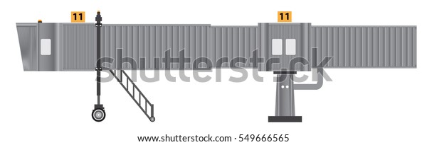 Aero Bridge Jetway Jet Bridge Isolated Stock Vector (Royalty Free ...