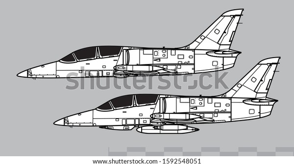Aero L39 Albatros Vector Drawing Training Stock Vector (Royalty Free ...