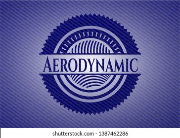Aerodynamic Badge Denim Texture Vector Illustration Stock Vector ...