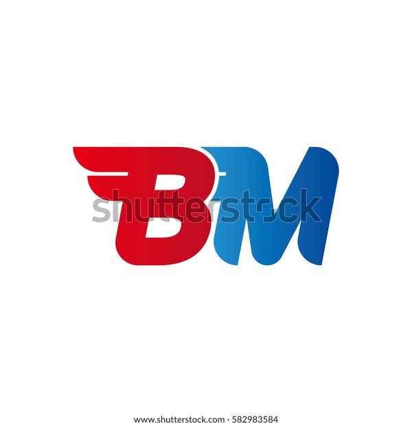 Aerodynamic Initials Letter Bm Logo Vector Stock Vector (Royalty Free ...