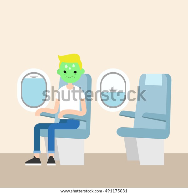 Aerophobia Concept Panic Plane Fear Flying Stock Vector (Royalty Free ...