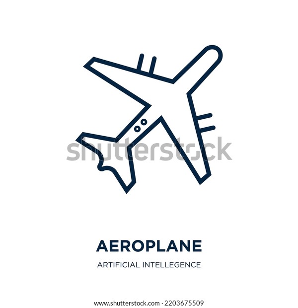 Aeroplane Icon Artificial Intellegence Future Technology Stock Vector ...