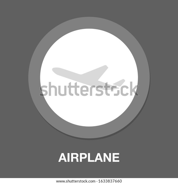 Aeroplane Symbol Isolated Vector Airplane Travel Stock Vector (Royalty ...