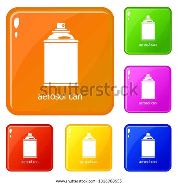 Aerosol Can Icons Set Collection Vector Stock Vector (Royalty Free ...