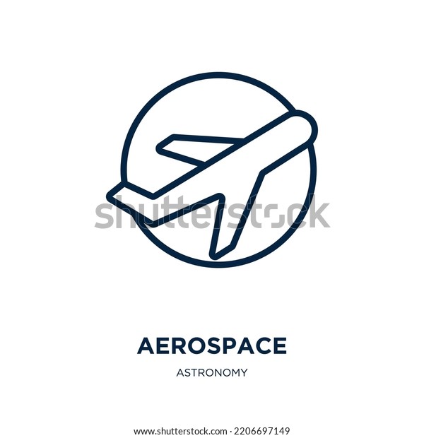 Aerospace Icon Astronomy Collection Thin Linear Stock Vector (Royalty ...
