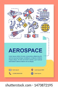 Aerospace Industry Article Page Vector Template Stock Vector (Royalty ...