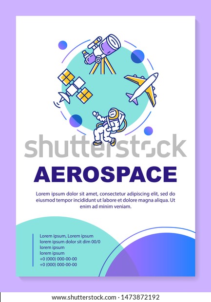 Aerospace Industry Poster Template Layout Space Stock Vector (Royalty ...