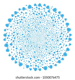 Aerostat Cycle Burst Element Curl Designed Stock Vector (Royalty Free ...