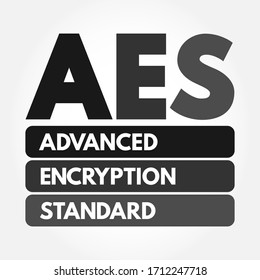Aes Advanced Encryption Standard Acronym Technology Stock Vector ...
