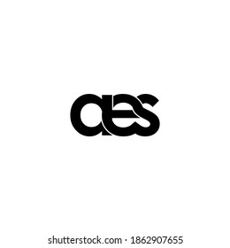 Aes Letter Original Monogram Logo Design: เวกเตอร์สต็อก (ปลอดค่า ...