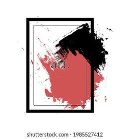Aesthetic Abstract Paint Template Background Social Stock Vector ...