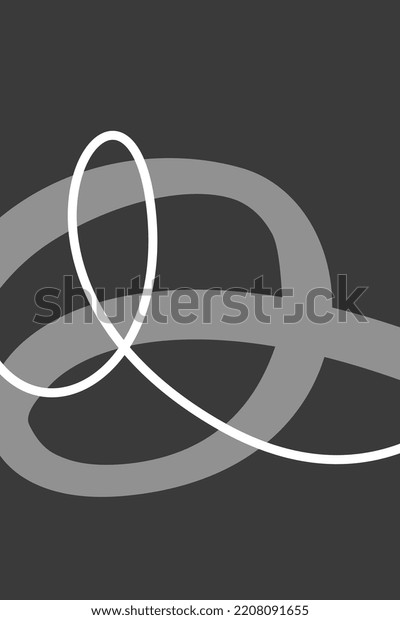 Aesthetic Abstract Wall Art Grayscale Aesthetic Stock Vector (Royalty ...