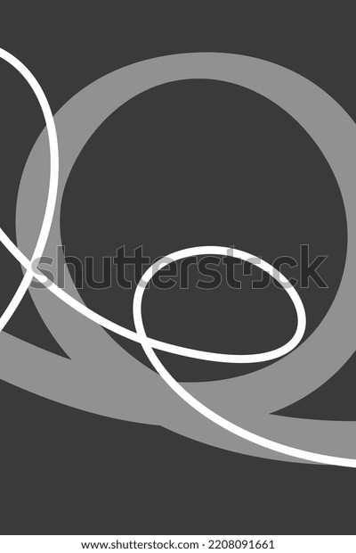 Aesthetic Abstract Wall Art Grayscale Aesthetic Stock Vector (Royalty ...