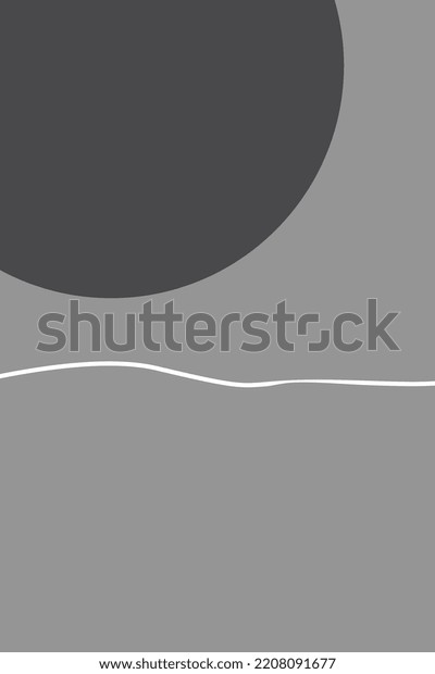 Aesthetic Abstract Wall Art Grayscale Aesthetic Stock Vector (Royalty ...