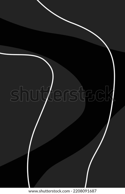 Aesthetic Abstract Wall Art Grayscale Aesthetic Stock Vector (Royalty ...